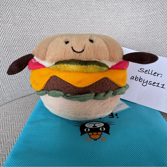 Jellycat | Toys | Jellycat Amuseables Burger Plush Toy Nwt Authentic ...
